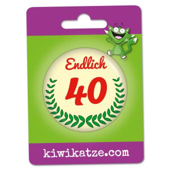 Endlich 40 Button Anstecker | Button Online Shop Kiwikatze