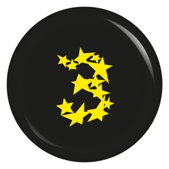 Drei Sternchen Button Anstecker | Button Online Shop Kiwikatze